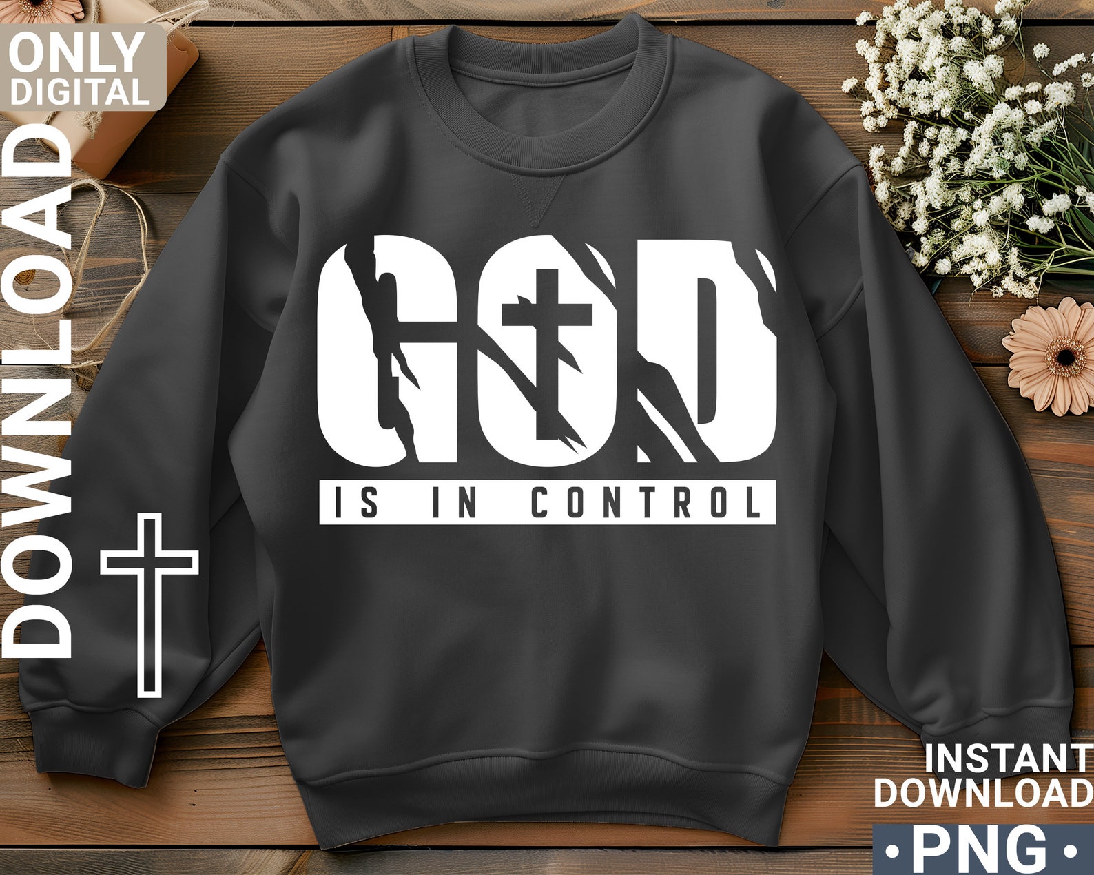 GOD IS IN Control Svg Png, Christian Shirt Design, Mother's Day Png ...