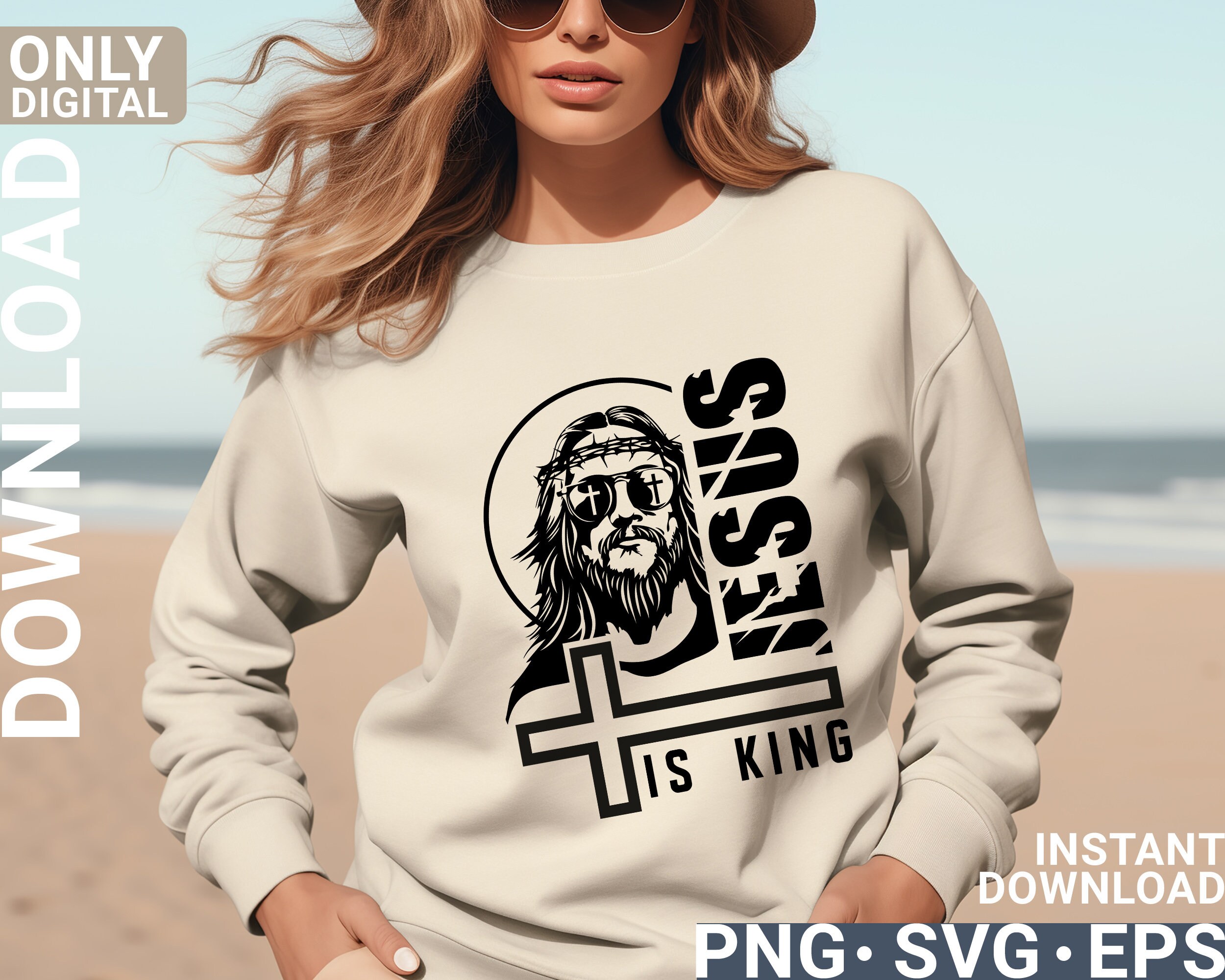 Jesus is King SVG PNG, Child of God Svg, Love Like Jesus Svg, Christian ...