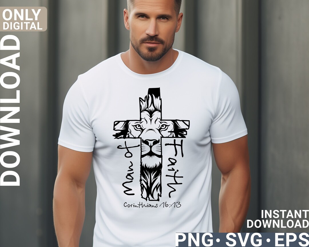 Man of Faith Svg Png Sublimation Design, Christian Man Shirt Svg Png ...