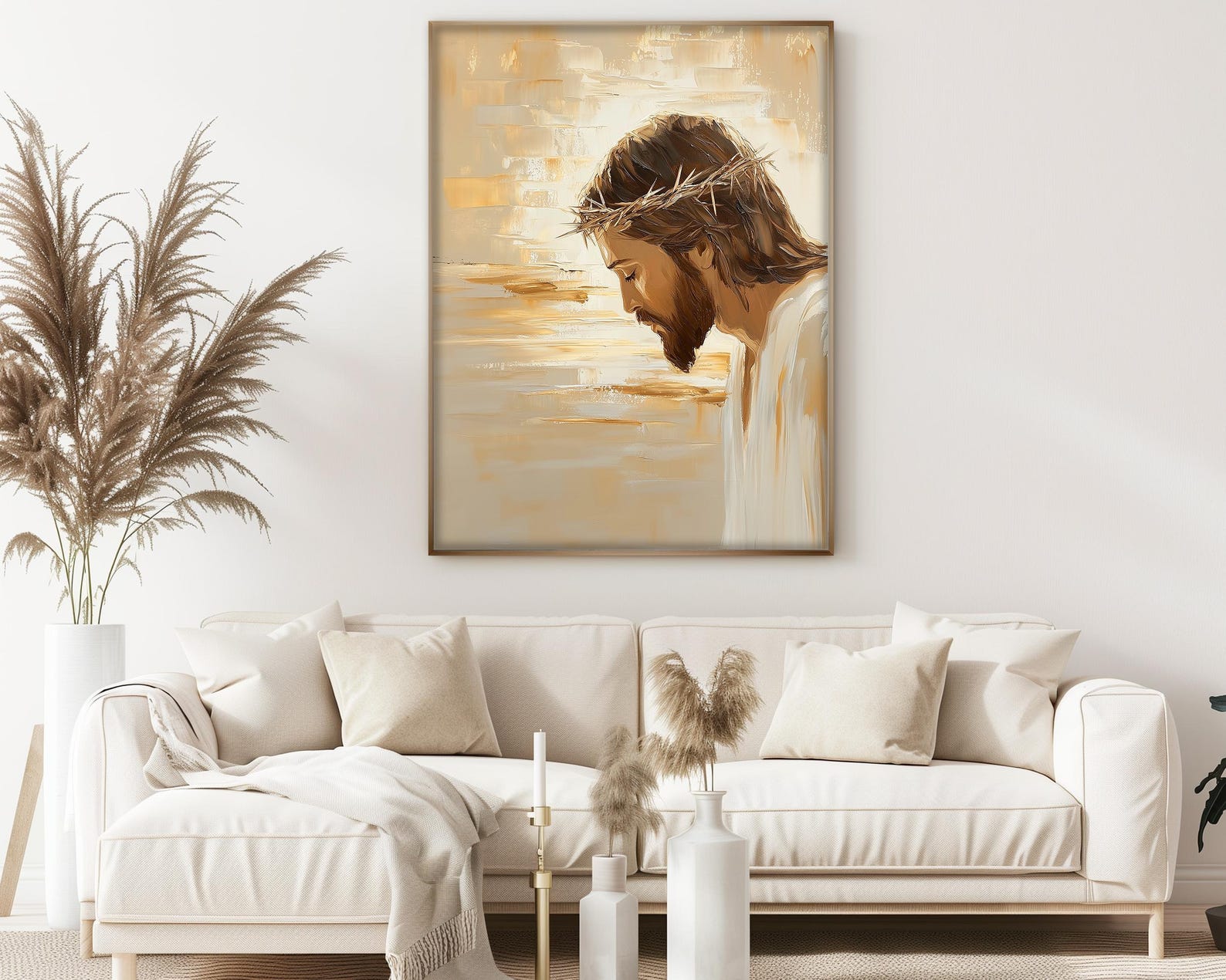 Jesus Portrait Wall Art, Jesus Portrait , Bible Verse, Jesus Painting ...