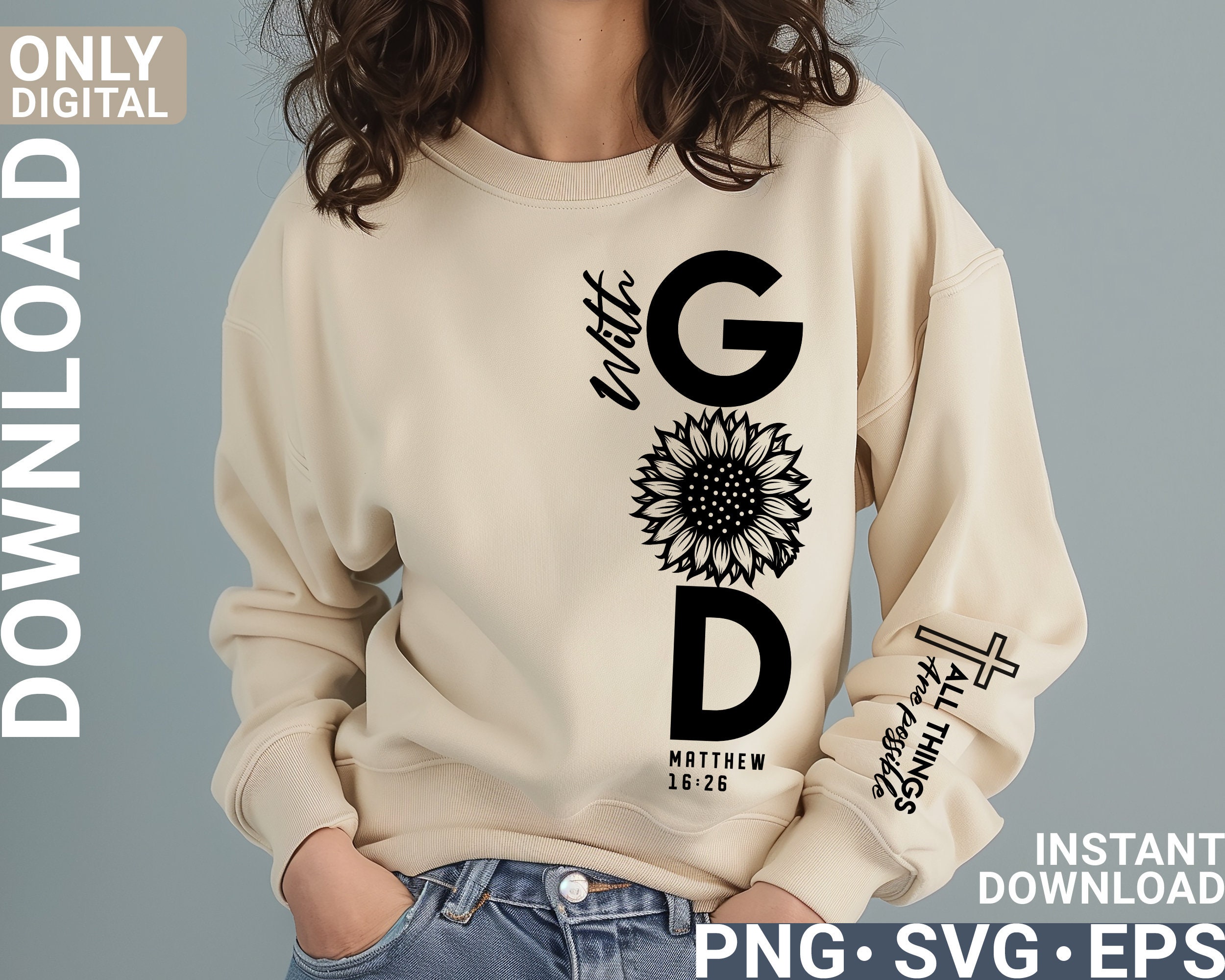 God Christian Svg Png, God Sunflower Svg, Christian Shirt Design, Bible ...