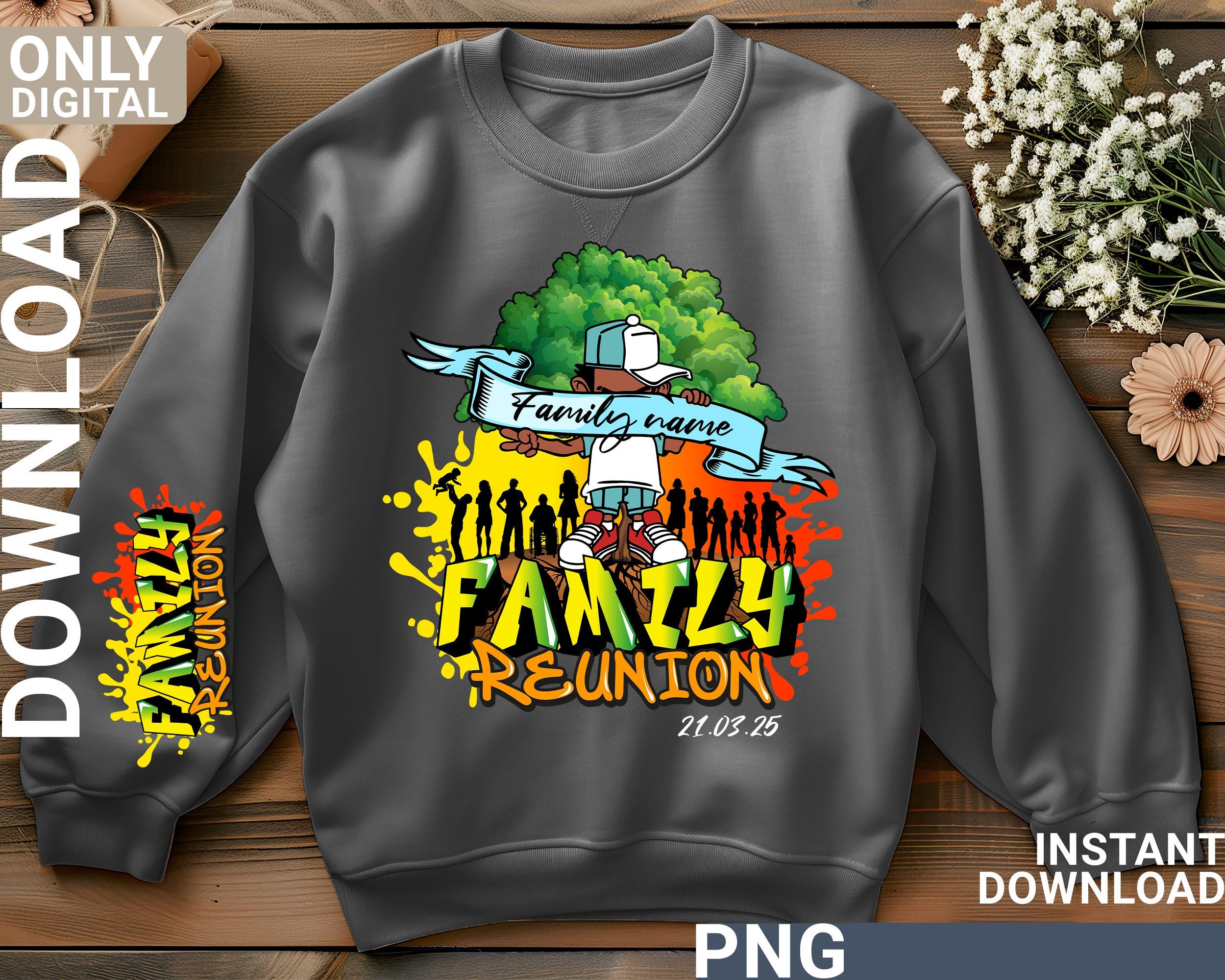 Afro Family Reunion Png Sublimation, Black Family Reunion Shirt Png ...