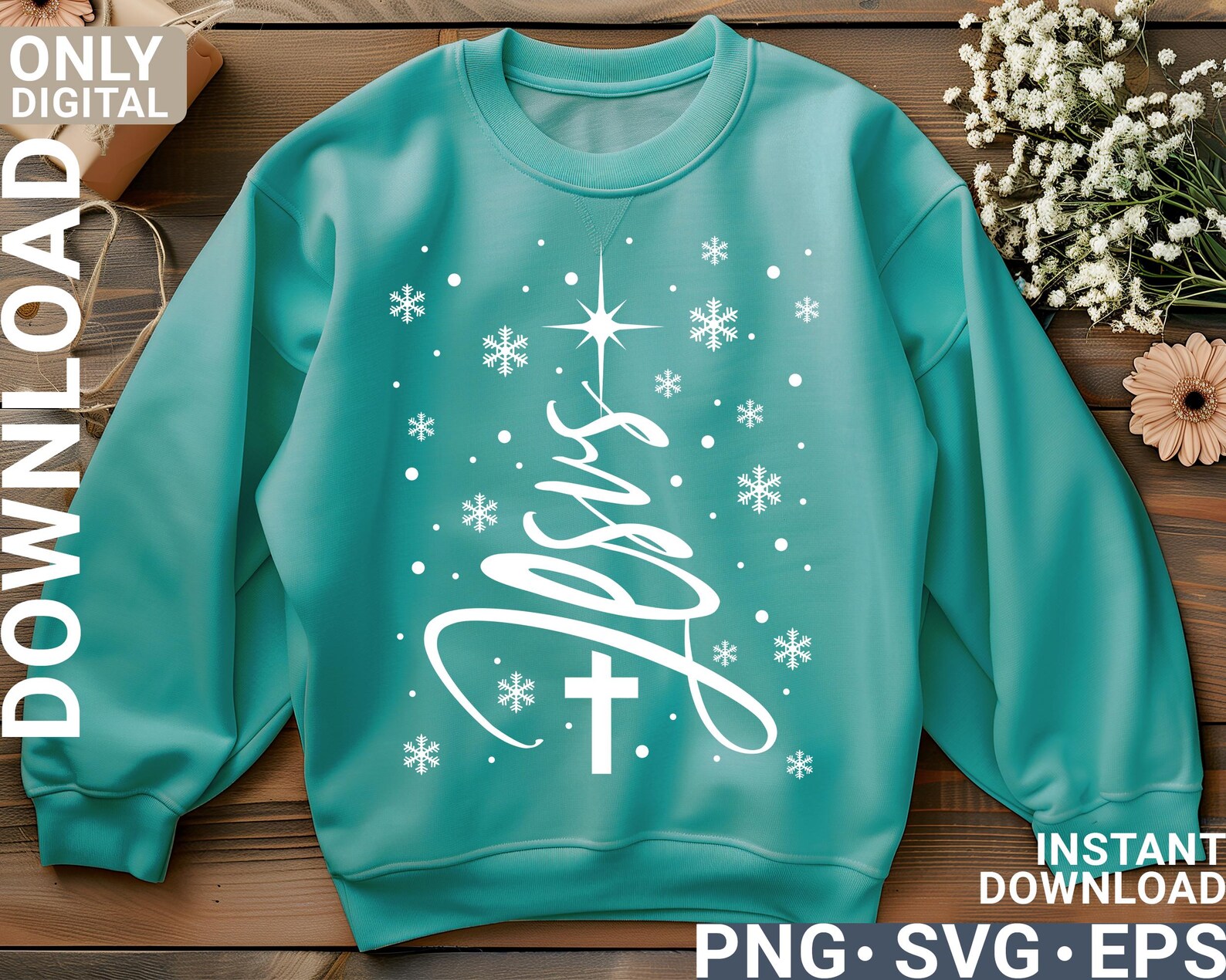Jesus Christmas Tree Svg , Christian Christmas Svg, Jesus Svg ...
