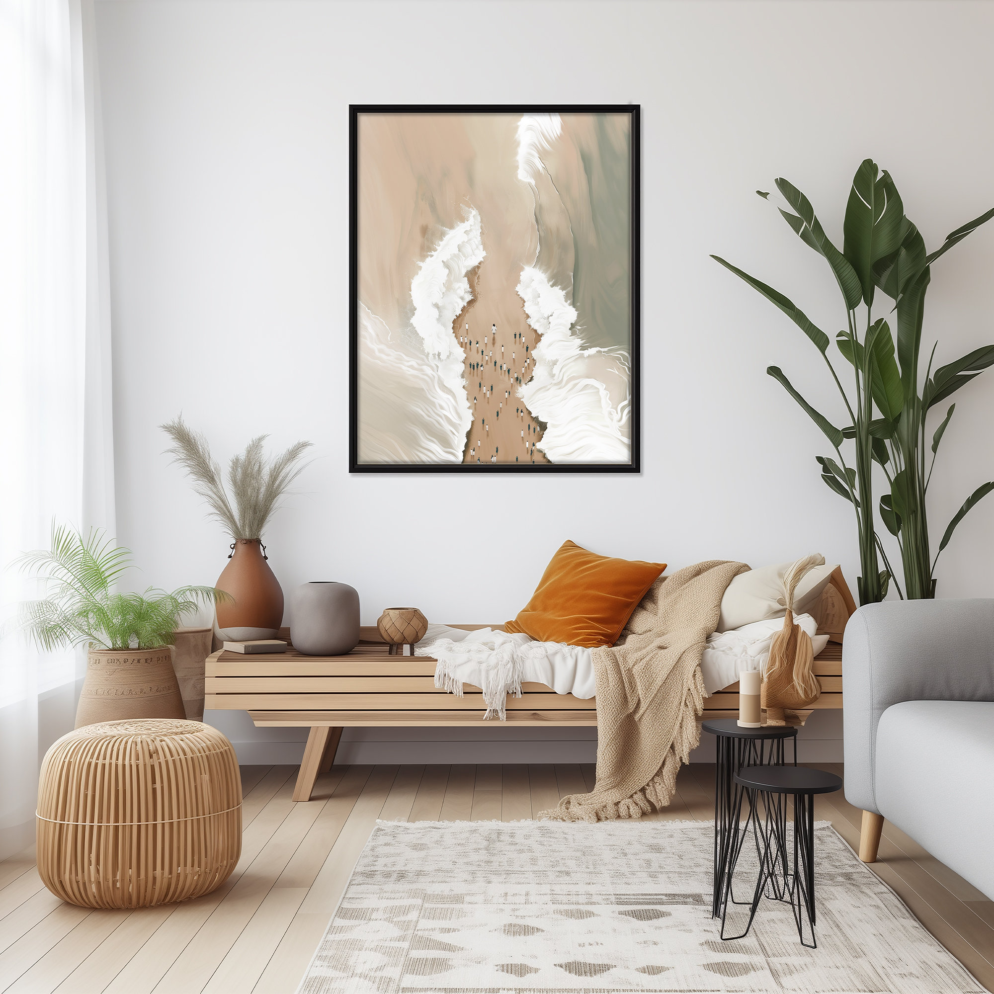 Moses Parting the Red Sea Wall Art, Crossing the Red Sea Art Print ...