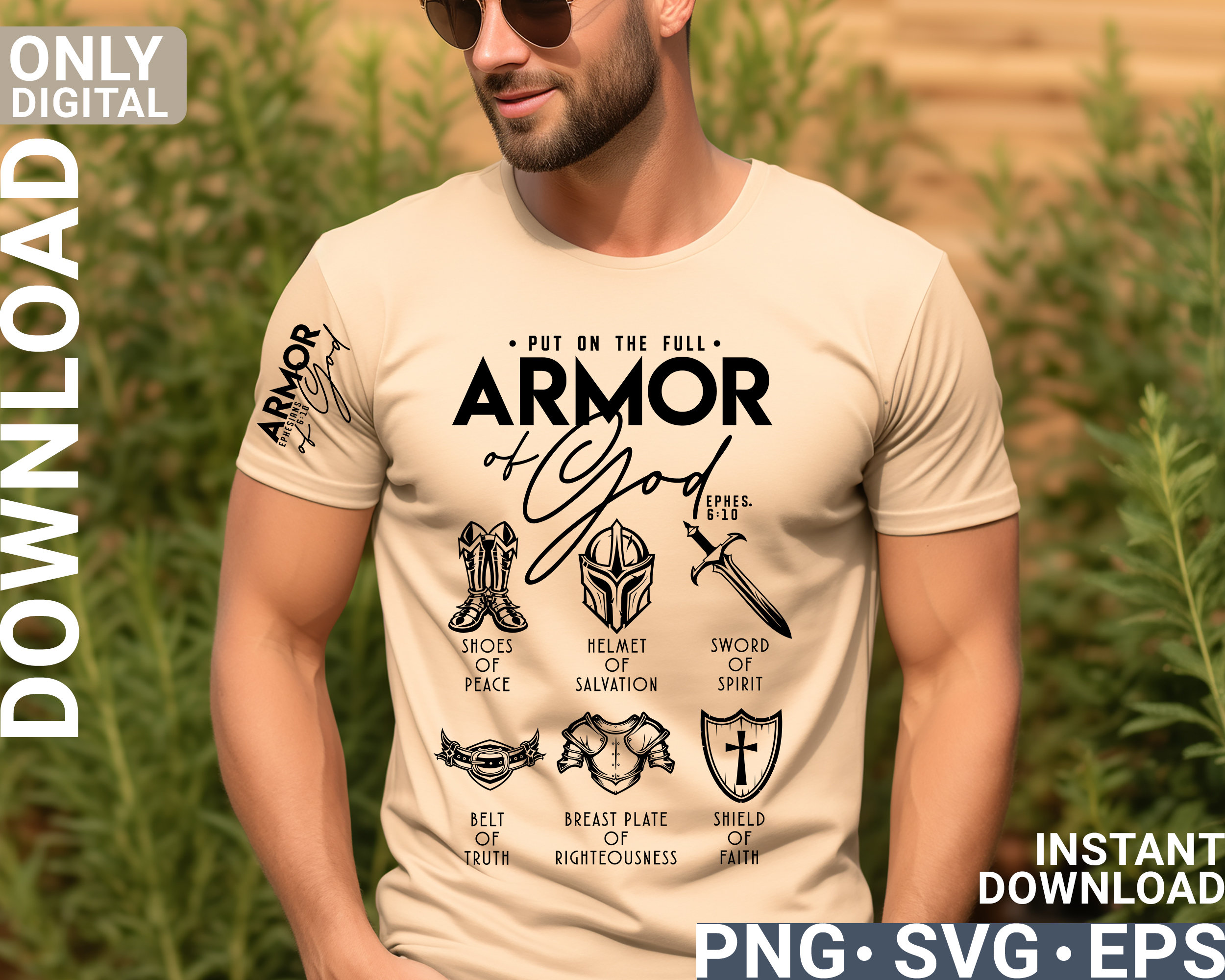Put on the Full Armor of God SVG PNG, Christian Svg Png, Religious ...