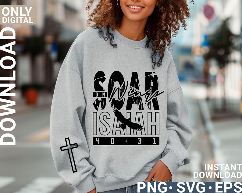 Soar on Wings Svg Png, Bible Verse, Jesus Shirt, Religious Svg ...