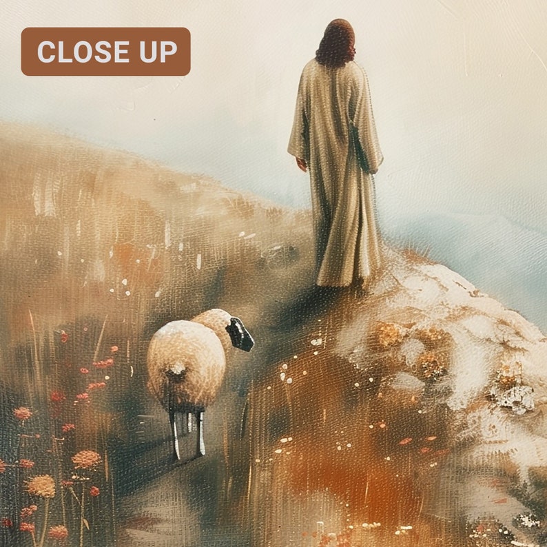 Parable of the Lost Sheep Christian Wall Art Printable , Digital ...