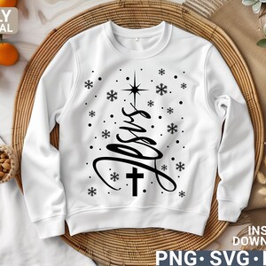 Jesus Christmas Tree Svg , Christian Christmas Svg, Jesus Svg ...