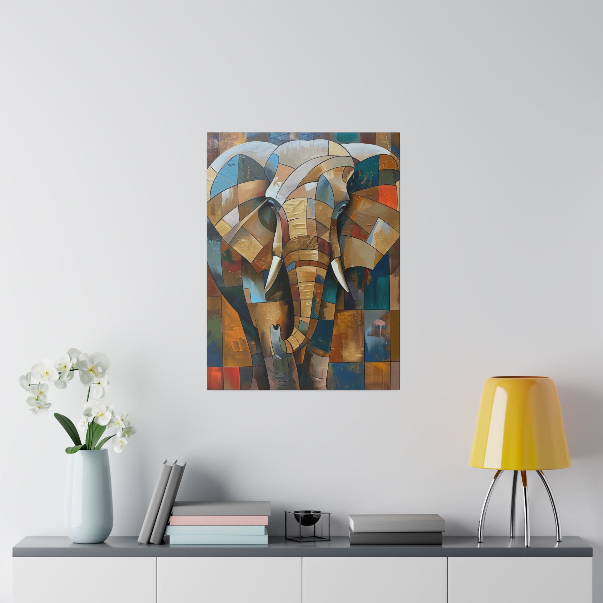 Cubist Majesty Modern Abstract Elephant Art Print - Etsy
