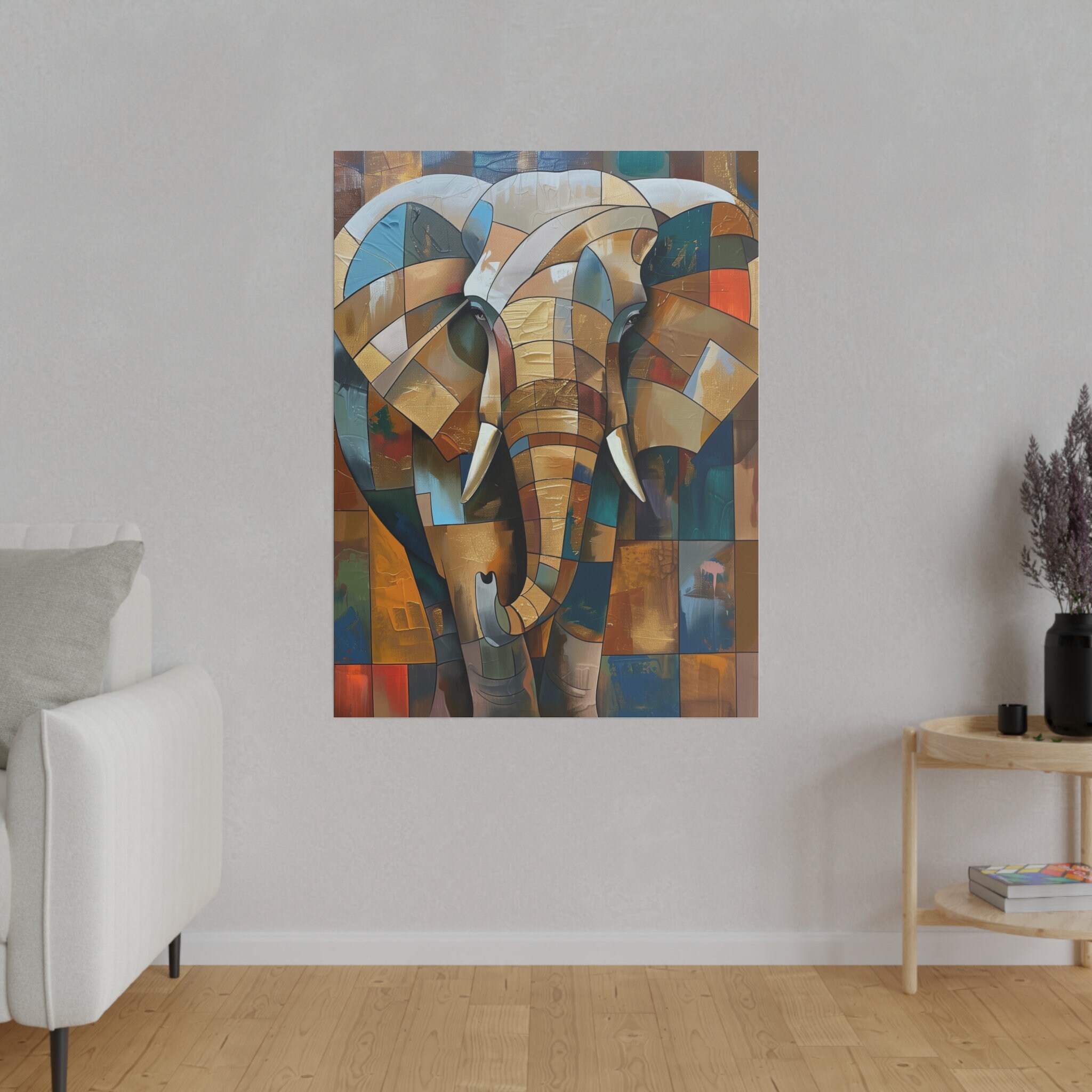 Cubist Majesty Modern Abstract Elephant Art Print - Etsy
