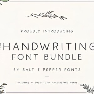 The Handwriting Bundle Font, Elegant Fonts, Handwritten Typography ...