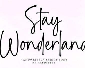 Stay Wonderland Font, Playful Fonts, Handwritten Typography, Whimsical ...