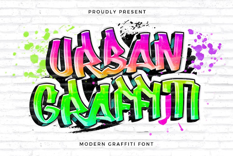 Urban Graffiti Font, Street Style Fonts, Bold Typography, Handwritten ...