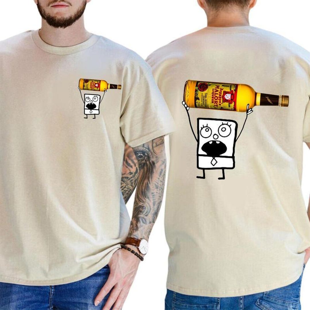 Doodlebob Malort 2 Sided T-shirt, Funny Drinking Graphic Hoodie, Unisex ...