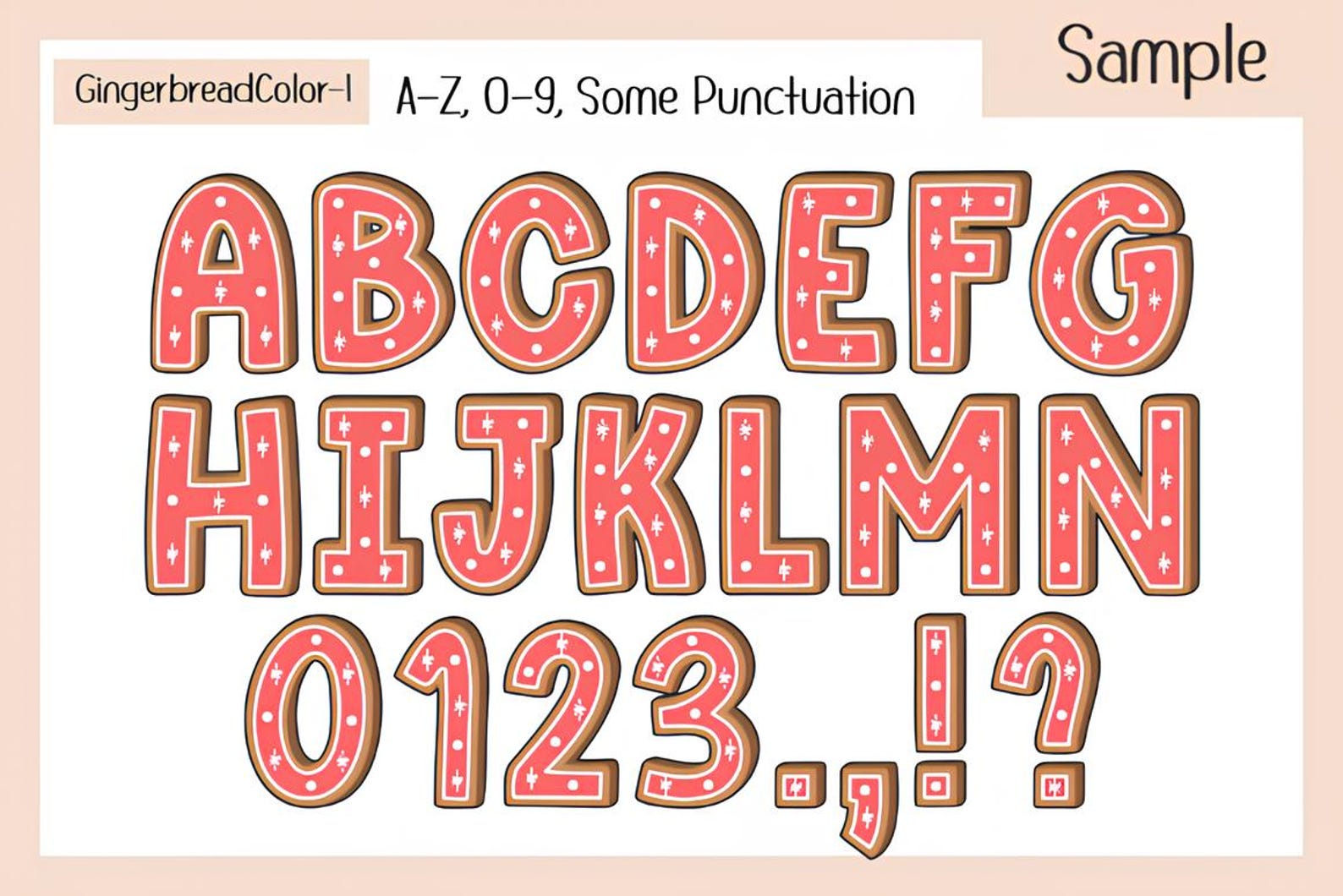 Gingerbread Font, Festive Fonts, Playful Typography, Handwritten Script ...