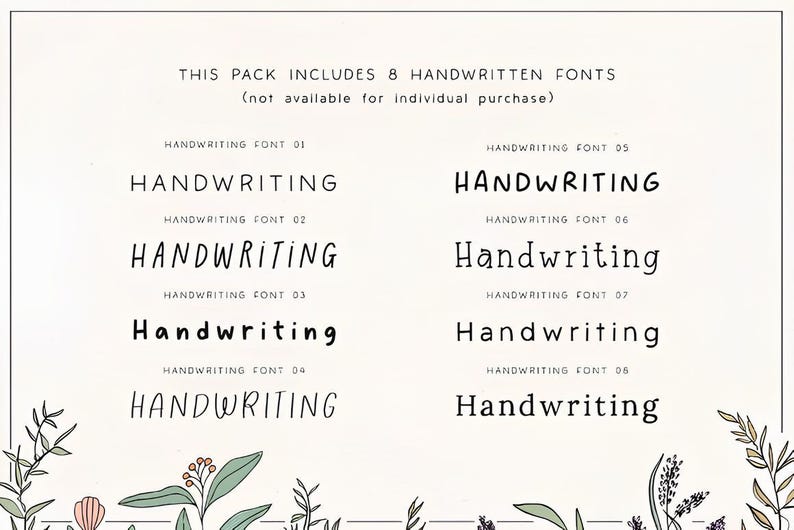 The Handwriting Bundle Font, Elegant Fonts, Handwritten Typography ...