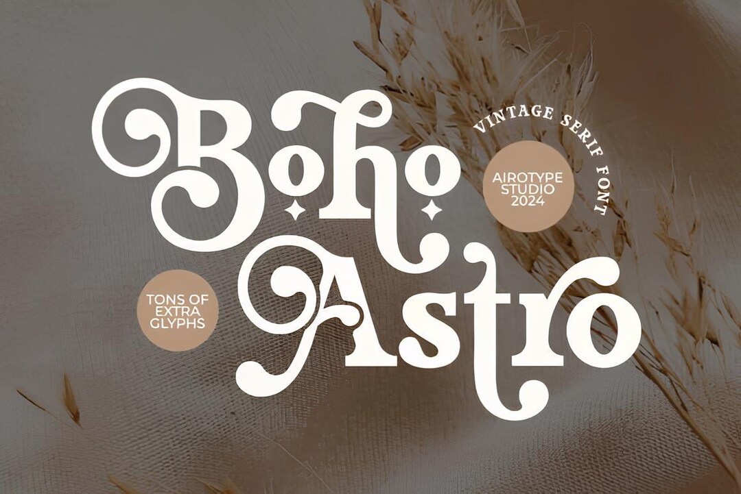 Boho Astro Font, Trendy Fonts, Handwritten Typography, Bohemian Script ...