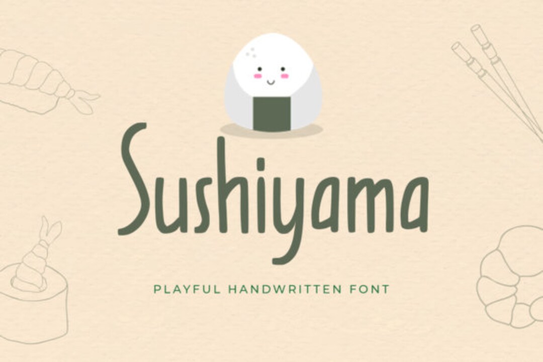 Sushiyama Font Thin Font Adorable Font - Etsy