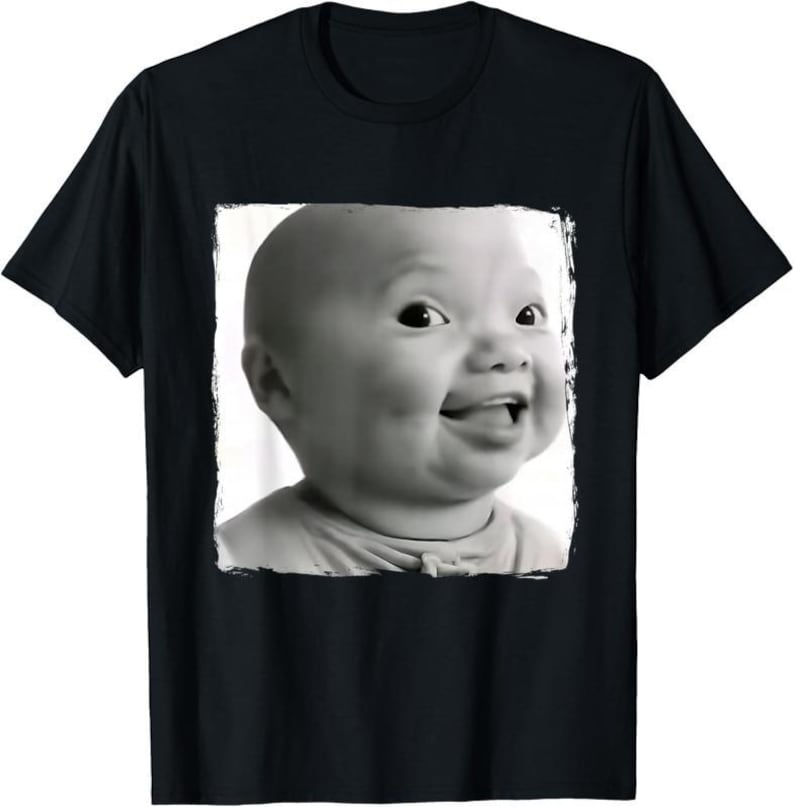 AI Baby Holding Back A Laugh Funny Viral Gen Z Meme T-shirt, Funny ...