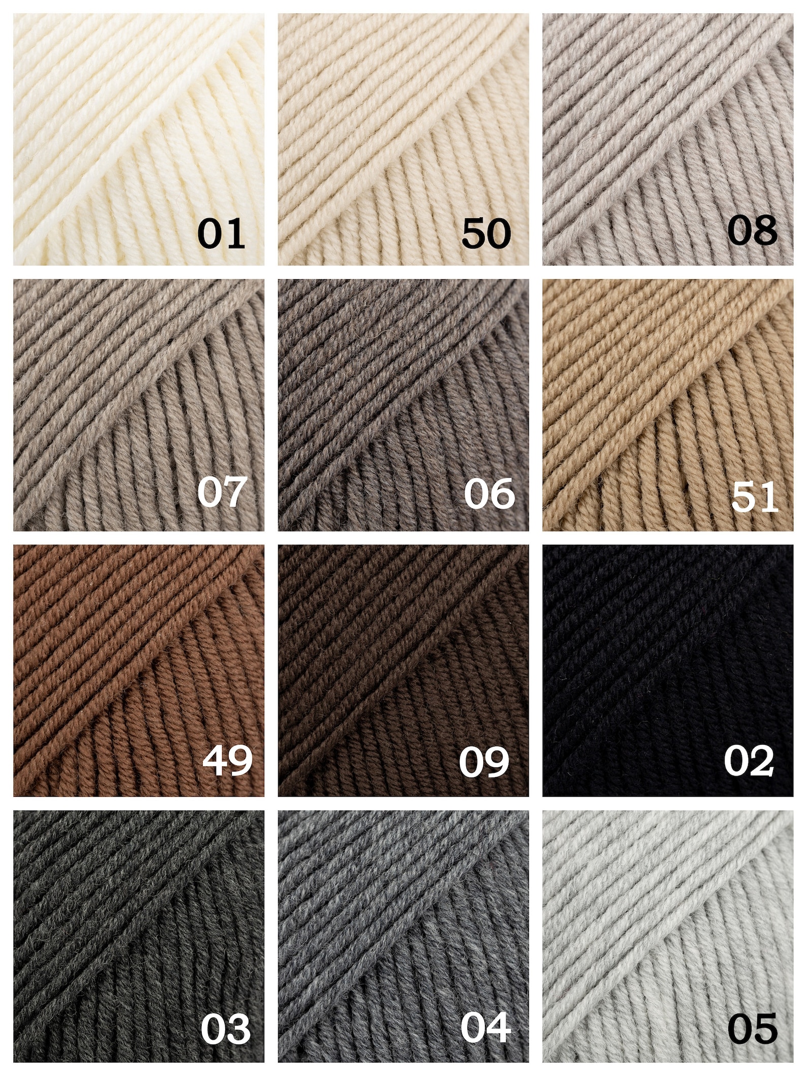 Garnstudio Drops Merino Extra Fine Knitting Yarn, 50 Grams DK Light ...