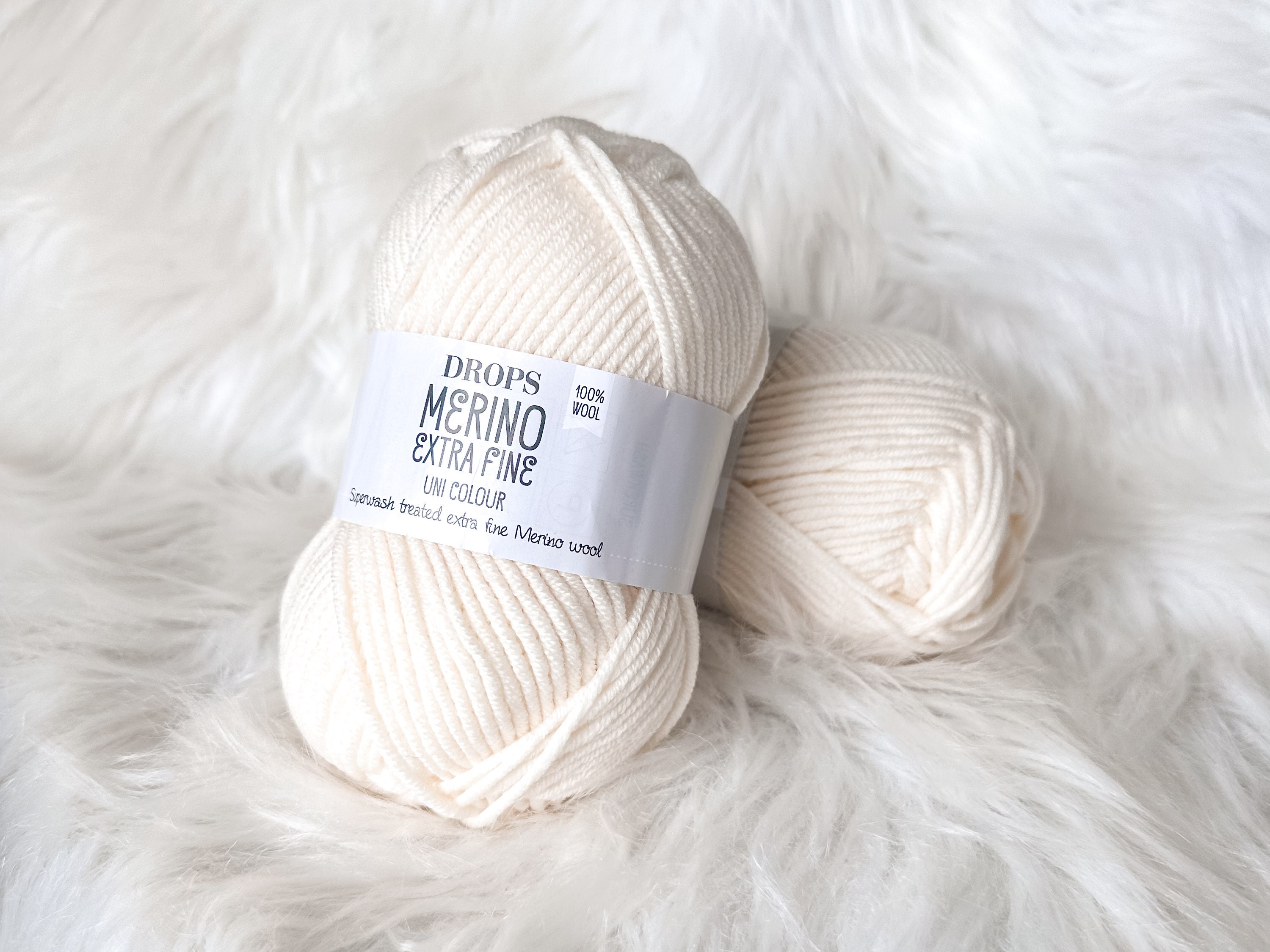 Garnstudio Drops Merino Extra Fine Knitting Yarn, 50 Grams DK Light ...
