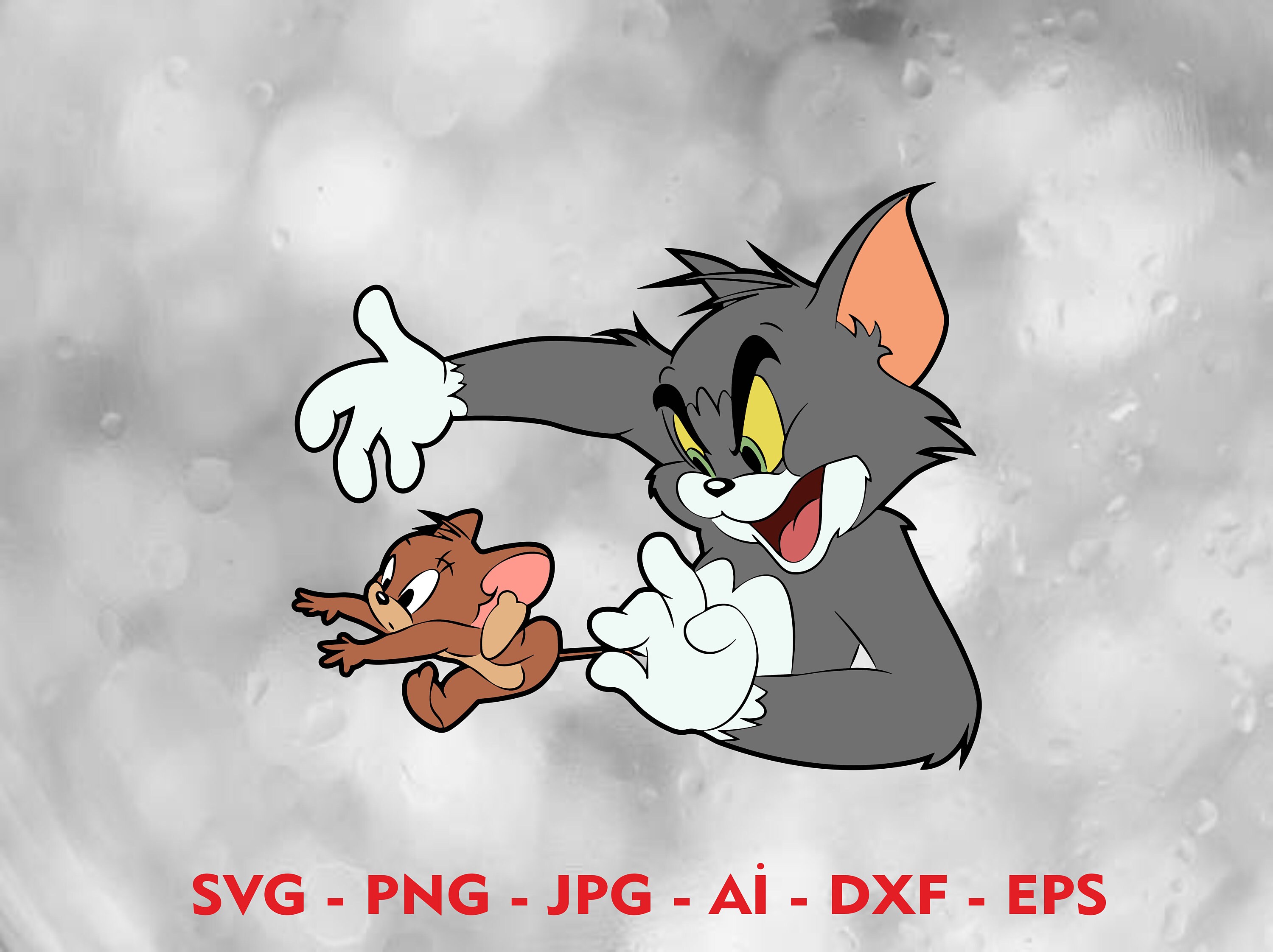 Tom and Jerry Design, Tom and Jerry PNG, Tom and Jerry Svg, POD Design ...