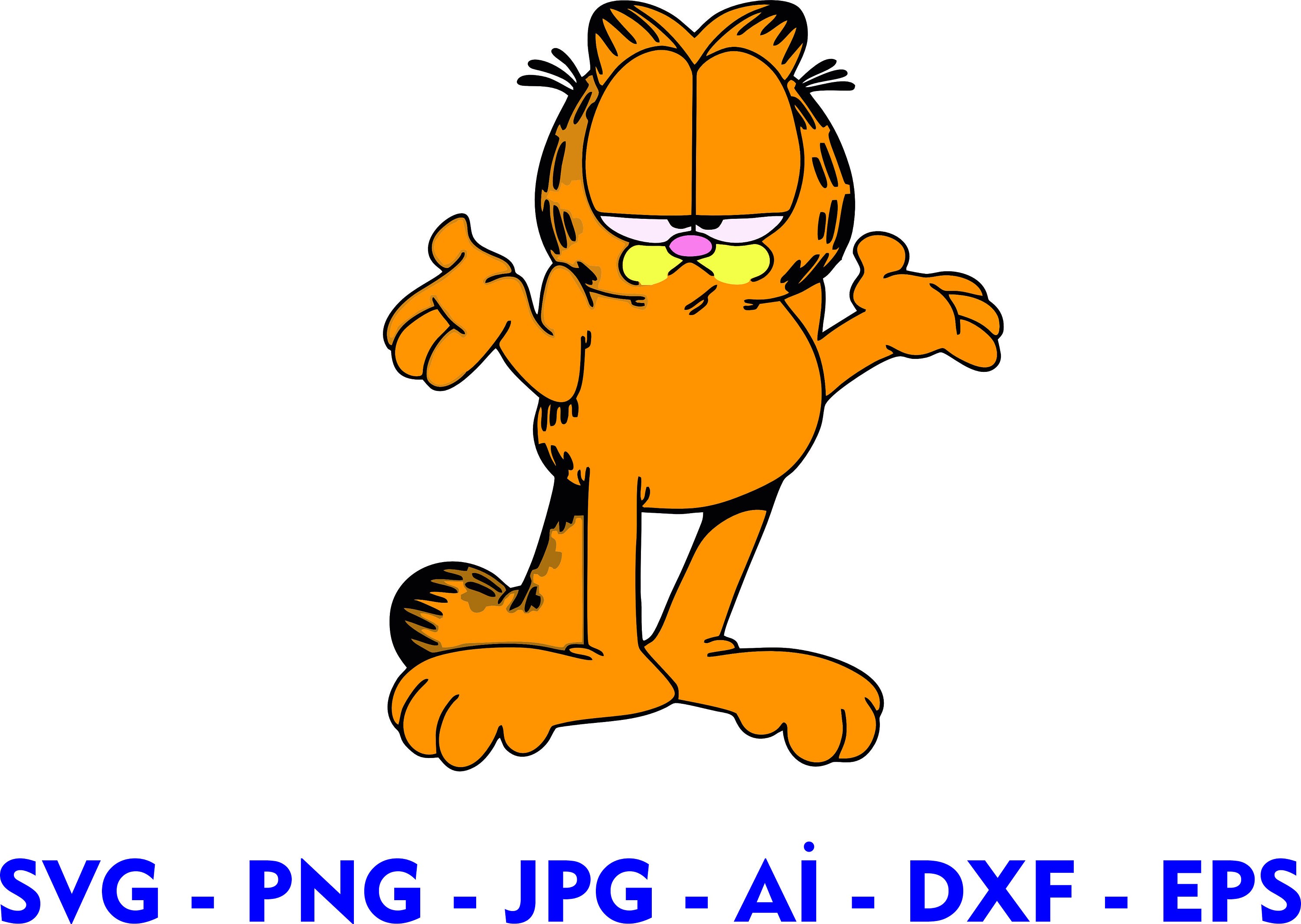 Garfield SVG/ Garfield PNG /garfield JPG /garfield Dxf/ Garfield Ai ...
