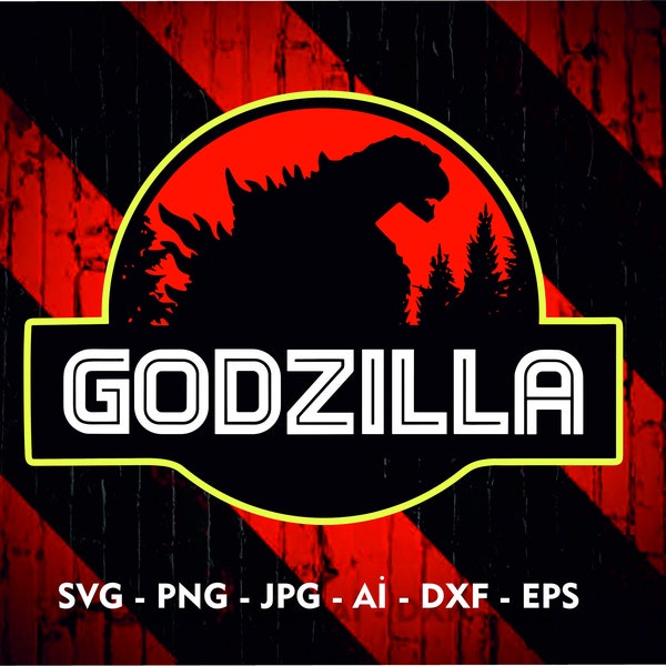 Godzilla Layered Svg - Etsy