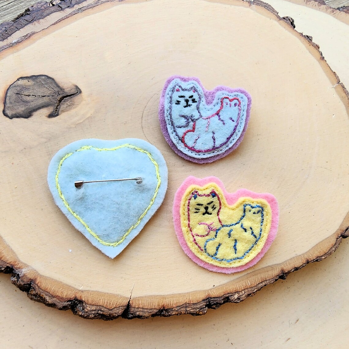 Hand Stitched Embroidered Cute Little Chicken Hen Patch Pin Brooch - Etsy