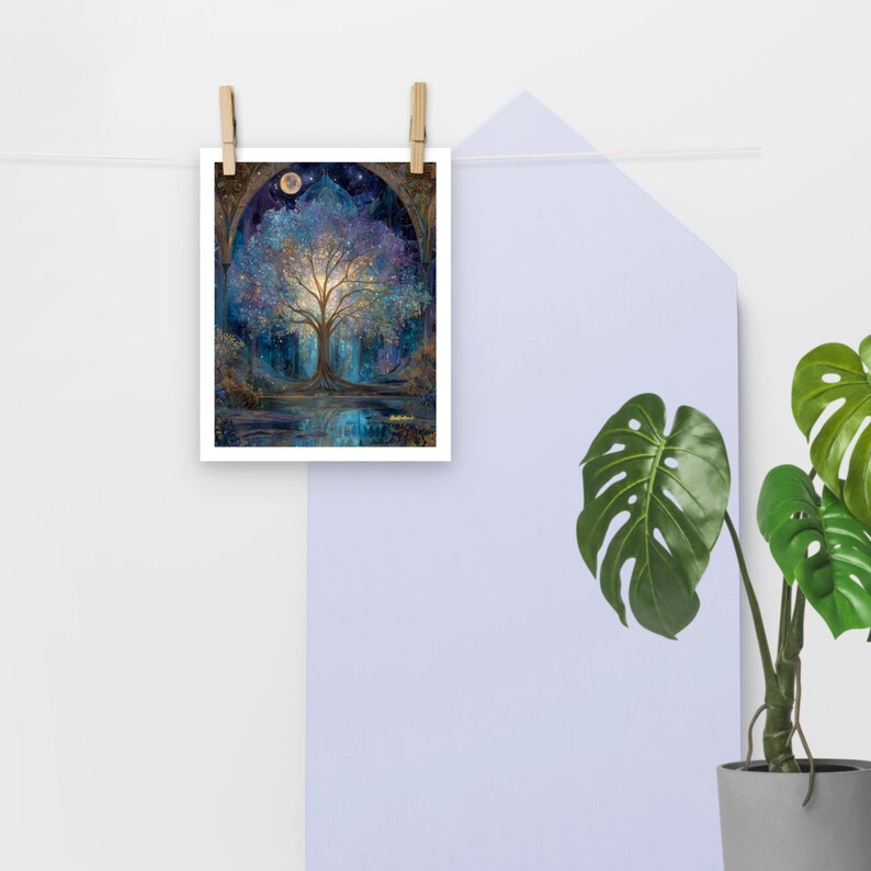 Moonlight Treasure Tree - Poster - Etsy