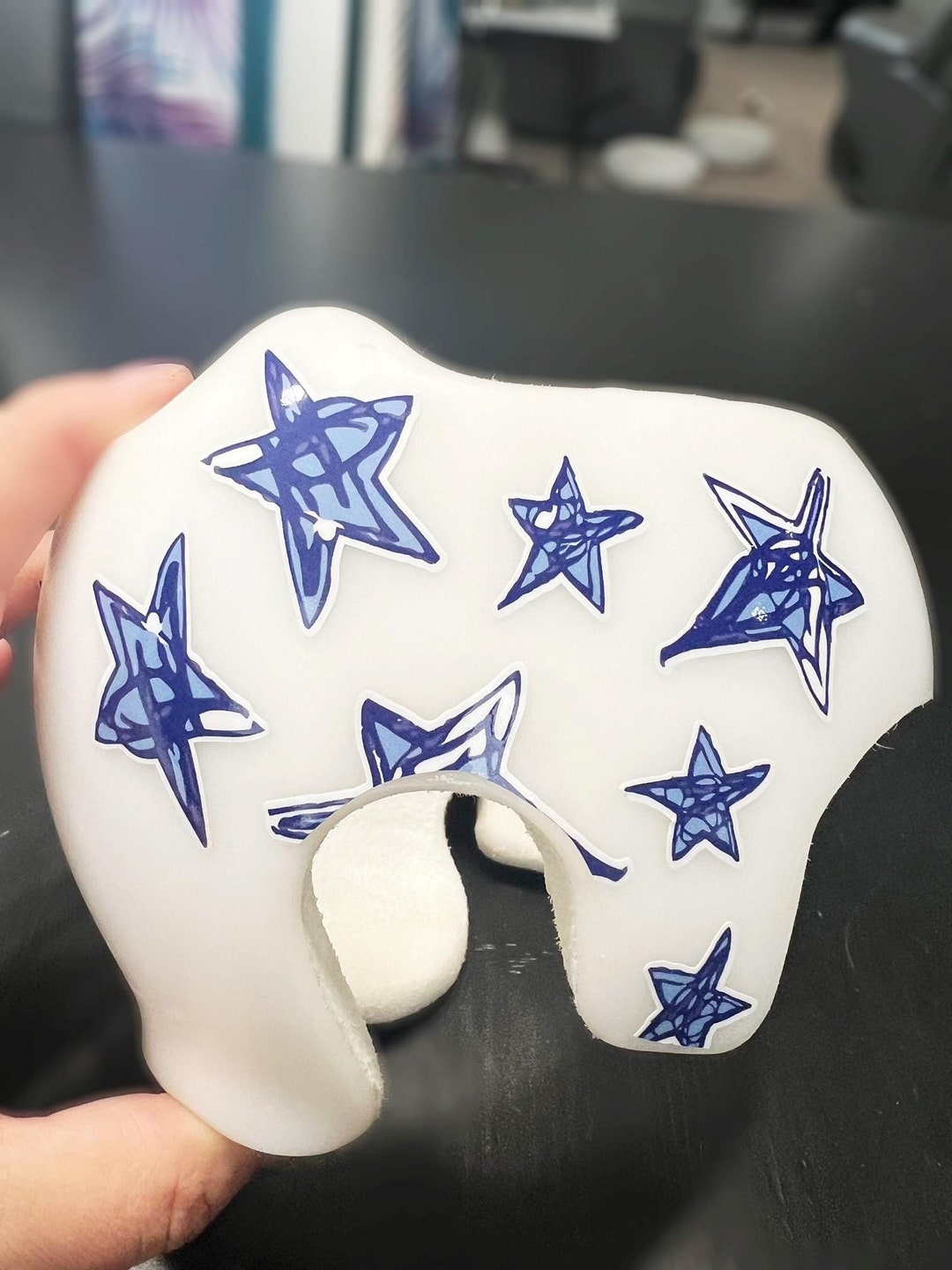 Blue Scribble Stars Neutral Helmet Decals | Doc Band | Starband ...