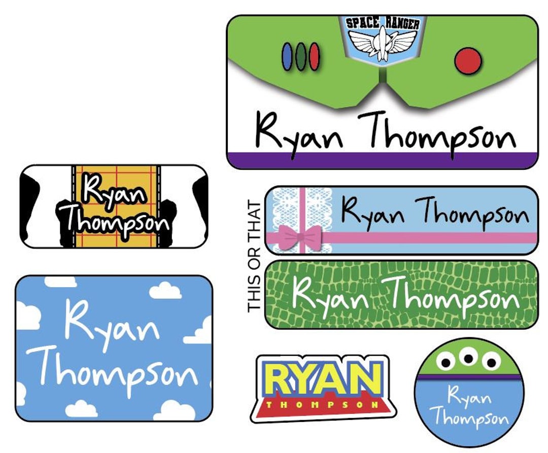 Toy Story School Supply Name Labels - Etsy