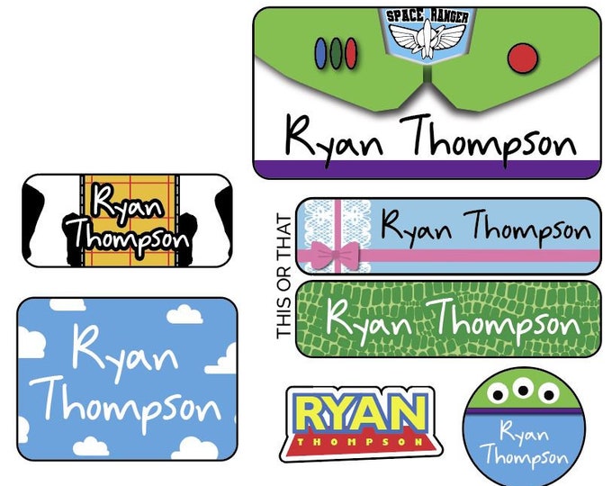School Supply Labels Personalized Name Labels Kids Name Labels Name ...