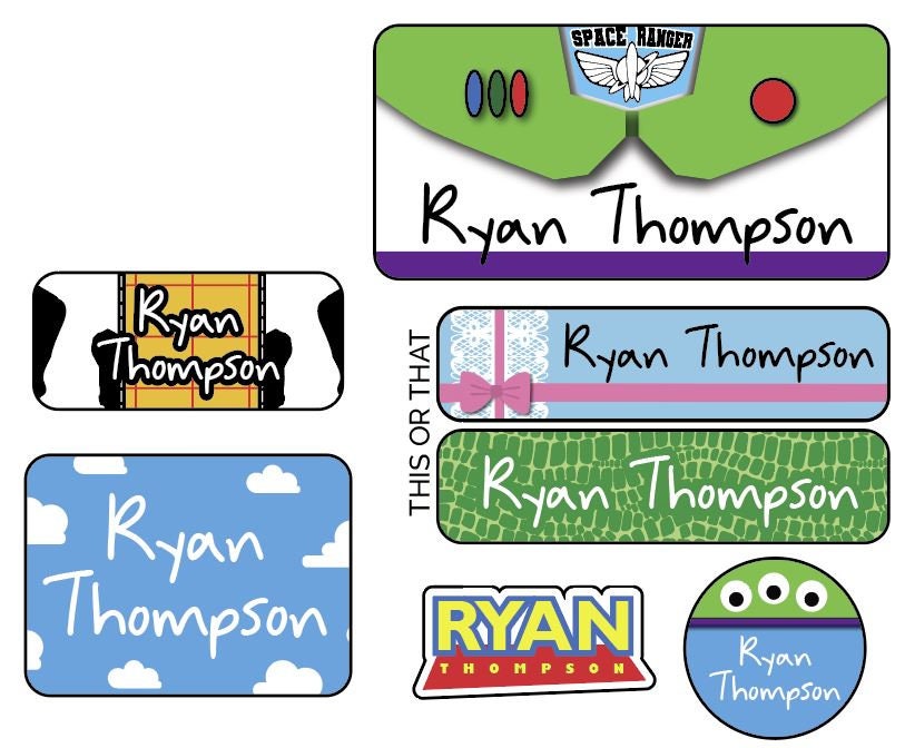 Toy Story School Supply Name Labels - Etsy