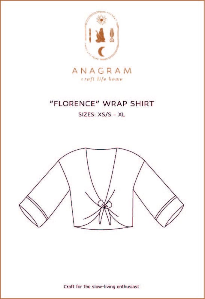 Florence Wrap Shirt Sewing Pattern Digital Download Atelje Anagram ...