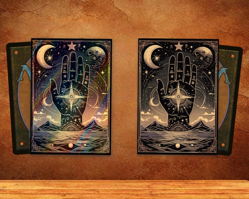 MTG Card Sleeves, Astro Palm Vision : Ai-crafted Detail - Etsy