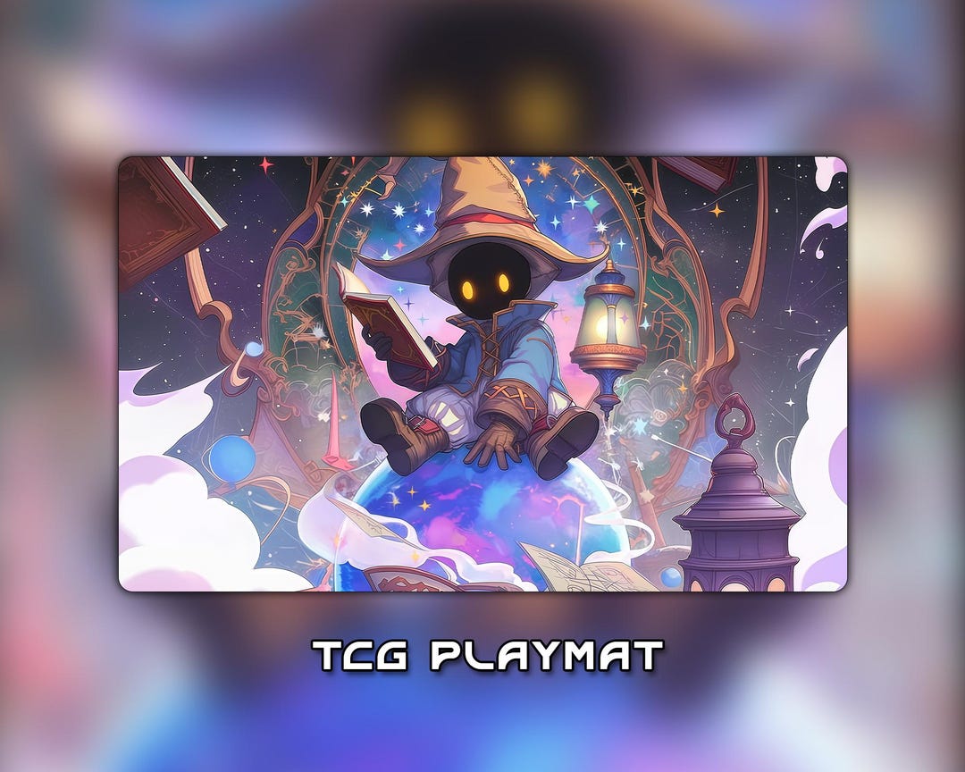 MTG Playmat, Starlight Wizard Trading Card Game, Custom Zones (24"x14 ...