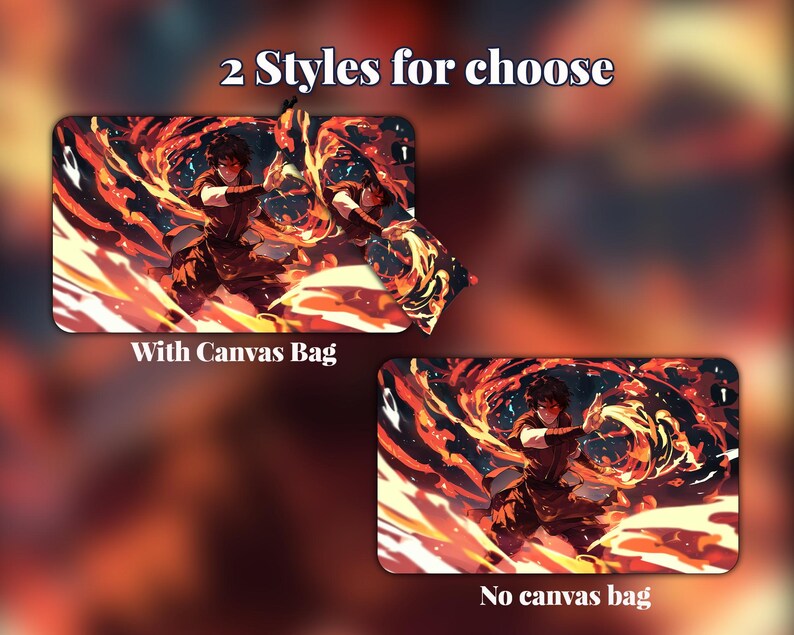 MTG Playmat, Zuko With Flaming Power Trading Card Game, Custom Zones ...