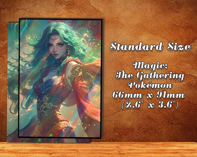 MTG Card Sleeves, Fantasy Green - Haired Lady, TCG Card Sleeve ...