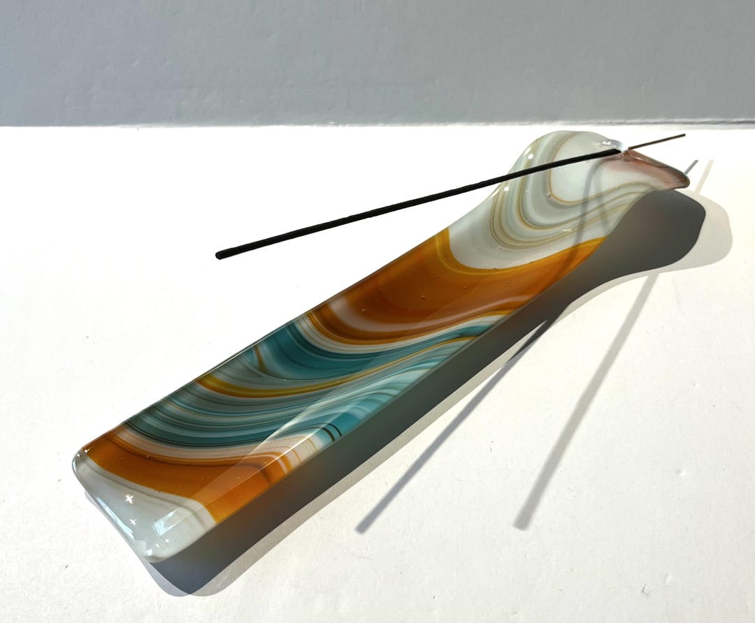 Glass Incense Holder, Southwest Inspired Fused Glass, Home Décor ...