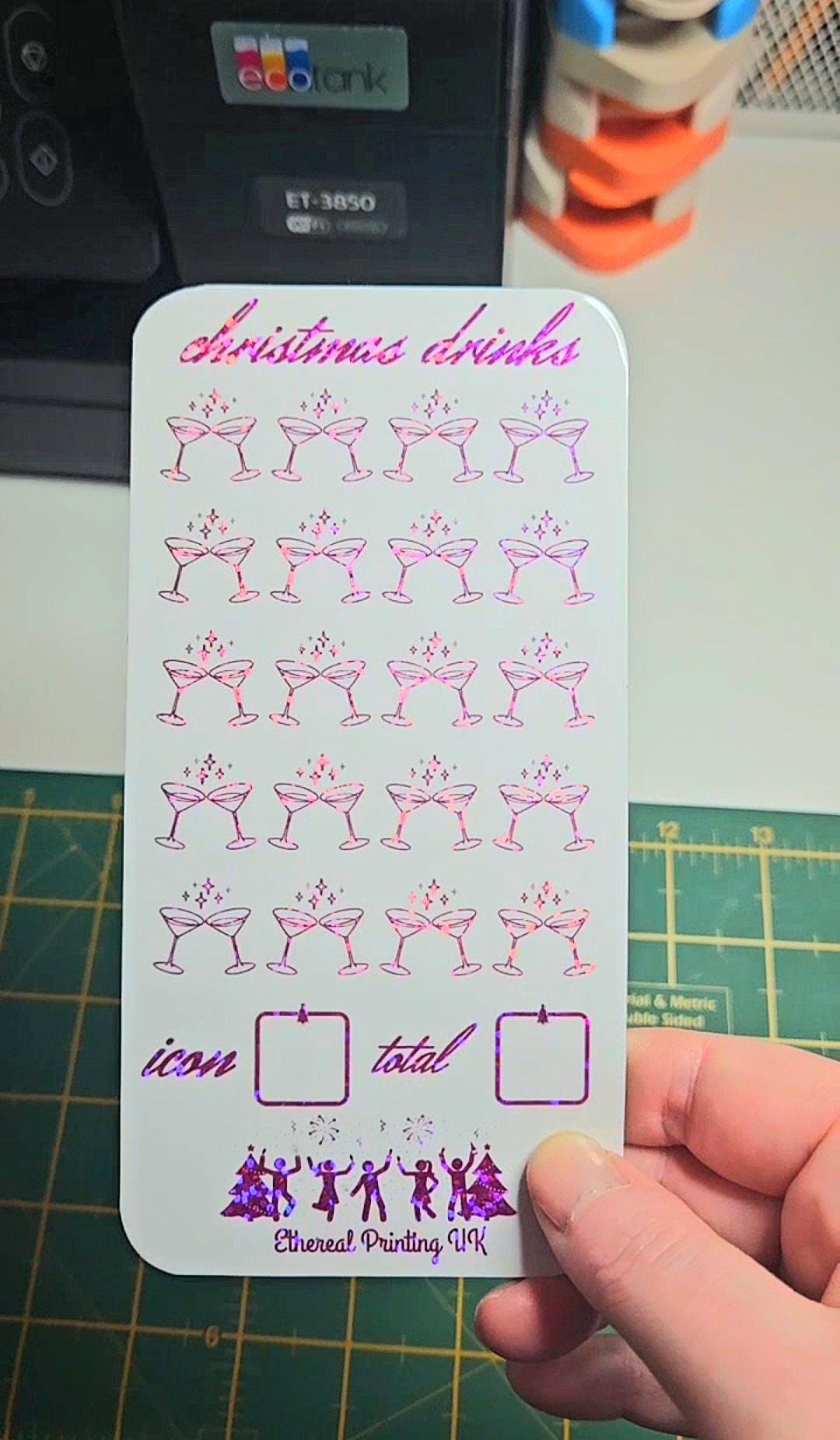Christmas Drinks Savings Challenge: Foil Budget Tracker - Etsy UK