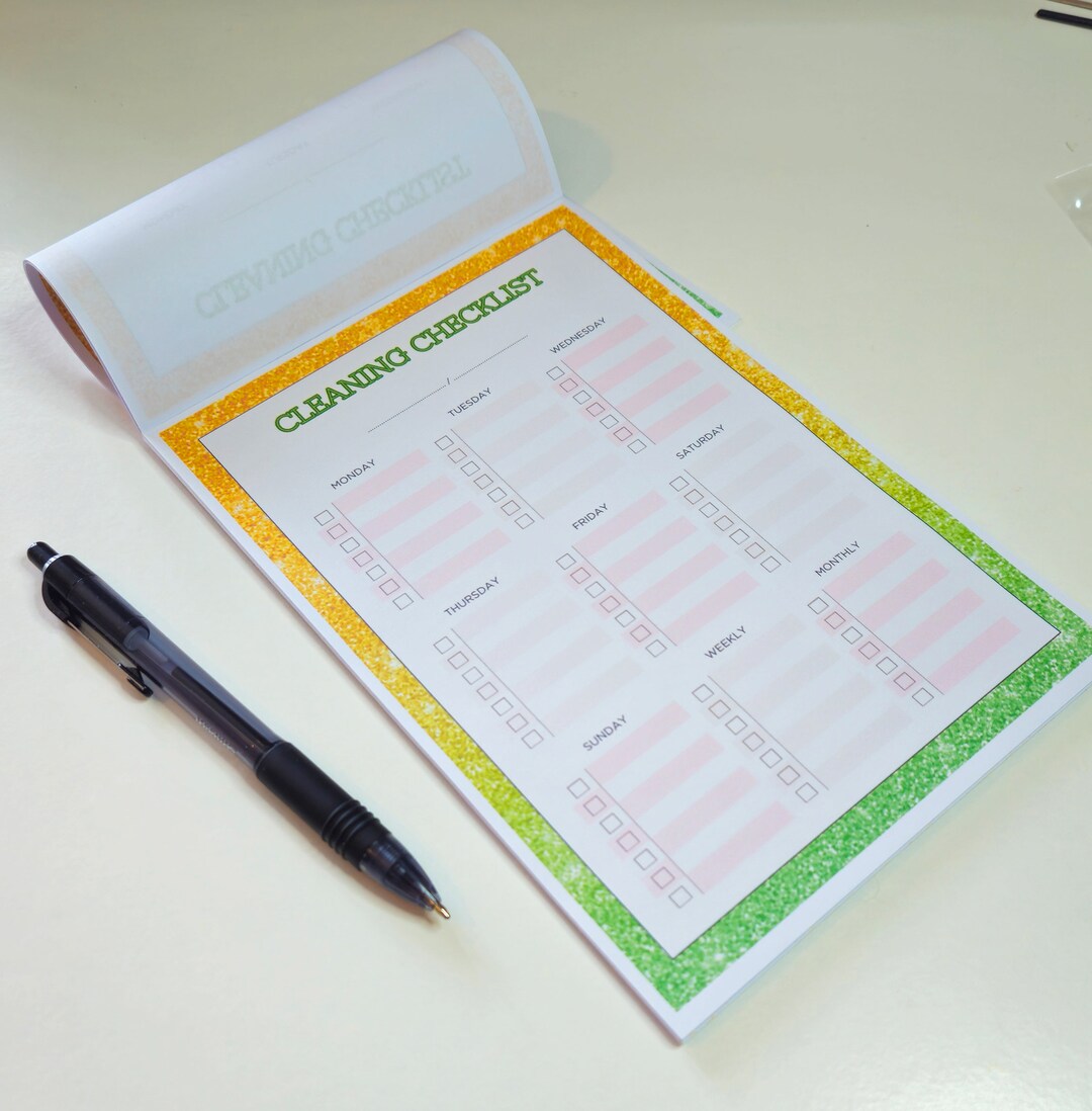 Cleaning Checklist A5 30 Page Notepad/memo Tear off Style - Etsy