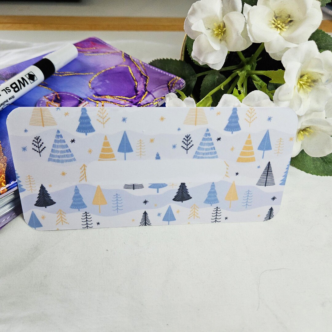Christmas Trees White Insert | Front and Back Printed | Cash Stuffing ...
