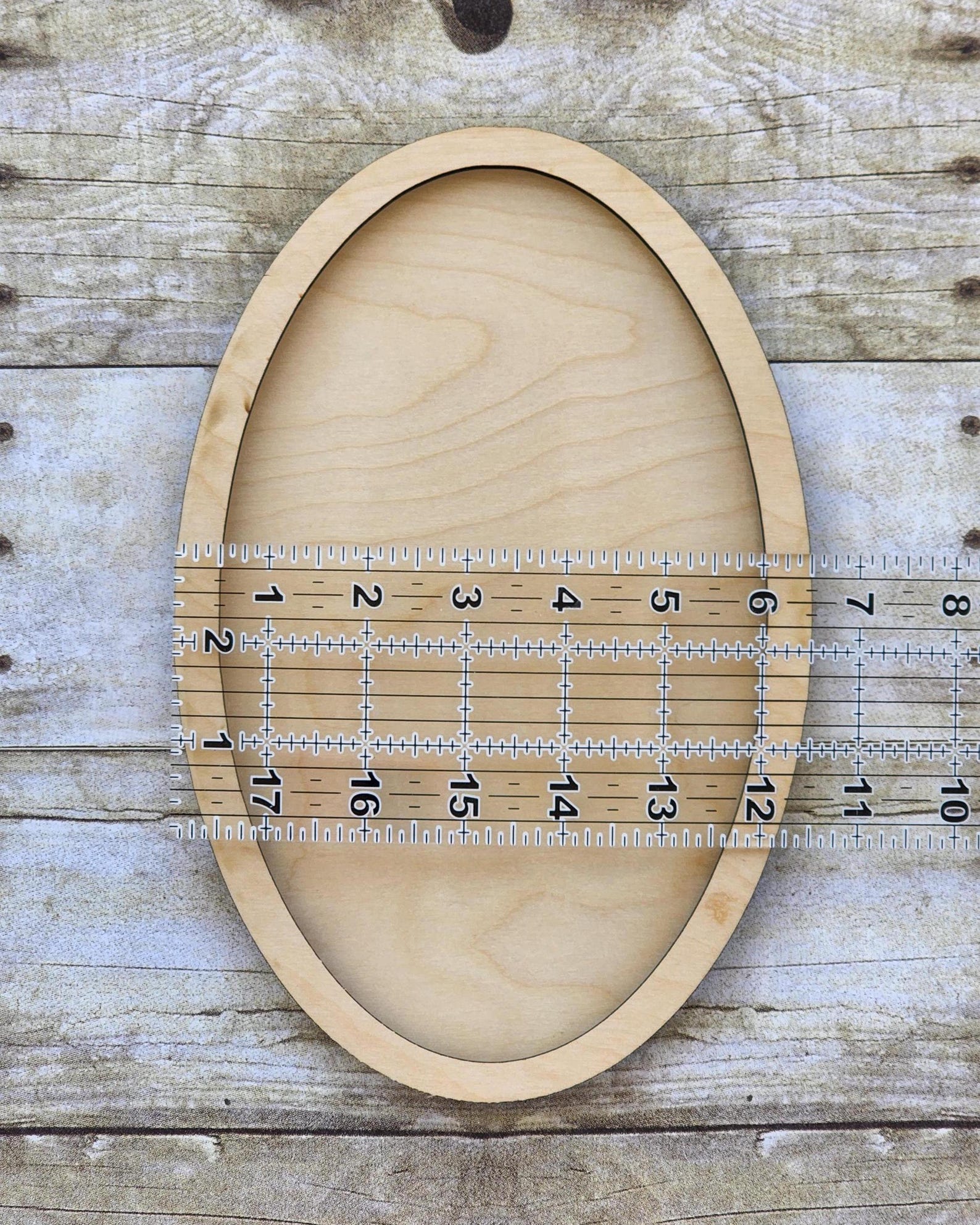 Oval Wood Frame, Layered, Laser Engraved, Purebond Birch, Wooden Blank ...