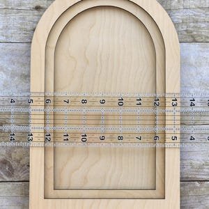 Arch Wood Frame, Layered, Laser Engraved, Purebond Birch, Wooden Blank ...