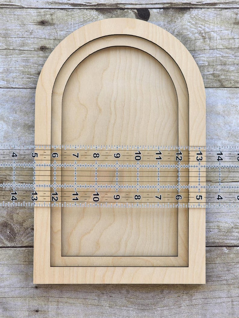 Arch Wood Frame, Layered, Laser Engraved, Purebond Birch, Wooden Blank ...