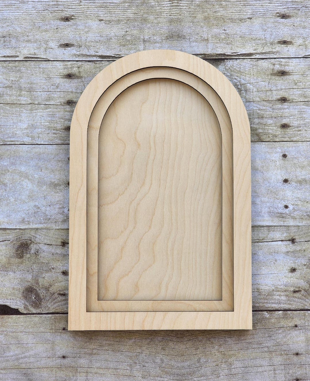 Arch Wood Frame, Layered, Laser Engraved, Purebond Birch, Wooden Blank ...