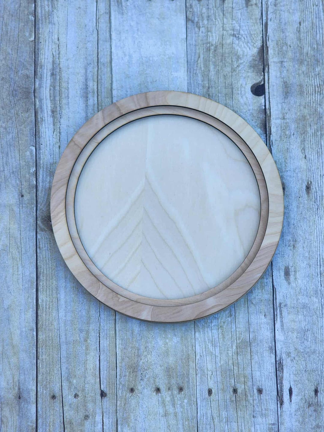 Round Wood Frame, Layered, Laser Engraved, Purebond Birch, Wooden Blank ...
