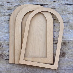 Arch Wood Frame, Layered, Laser Engraved, Purebond Birch, Wooden Blank ...