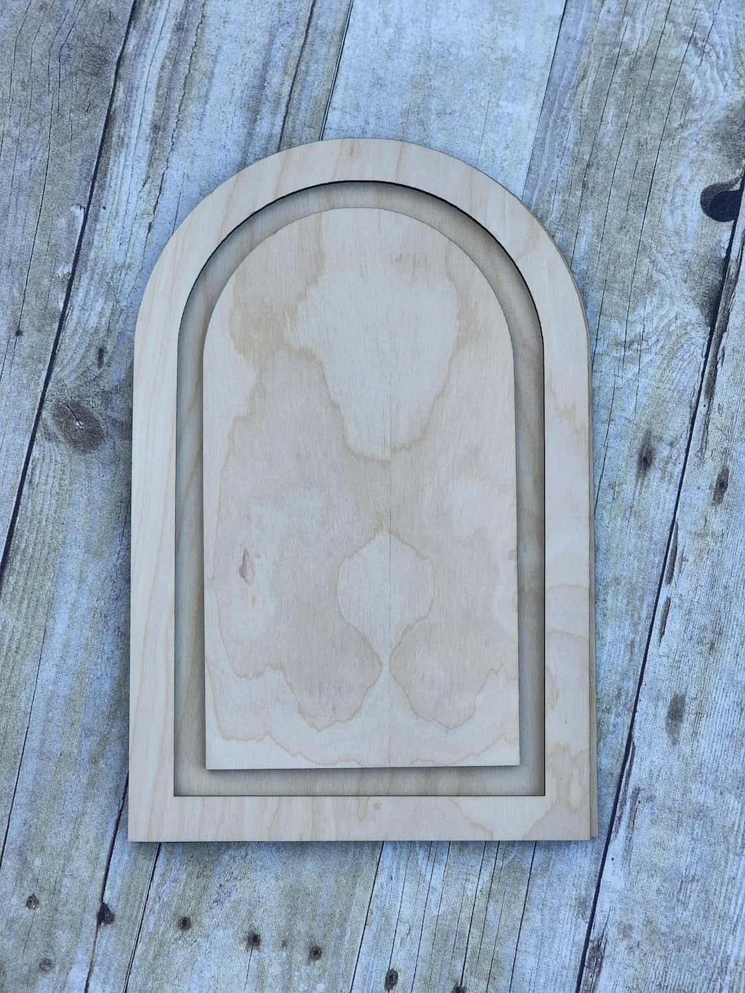 Arch Wood Frame, Layered With Inlay, Purebond Birch, Wooden Blank, 13 X ...